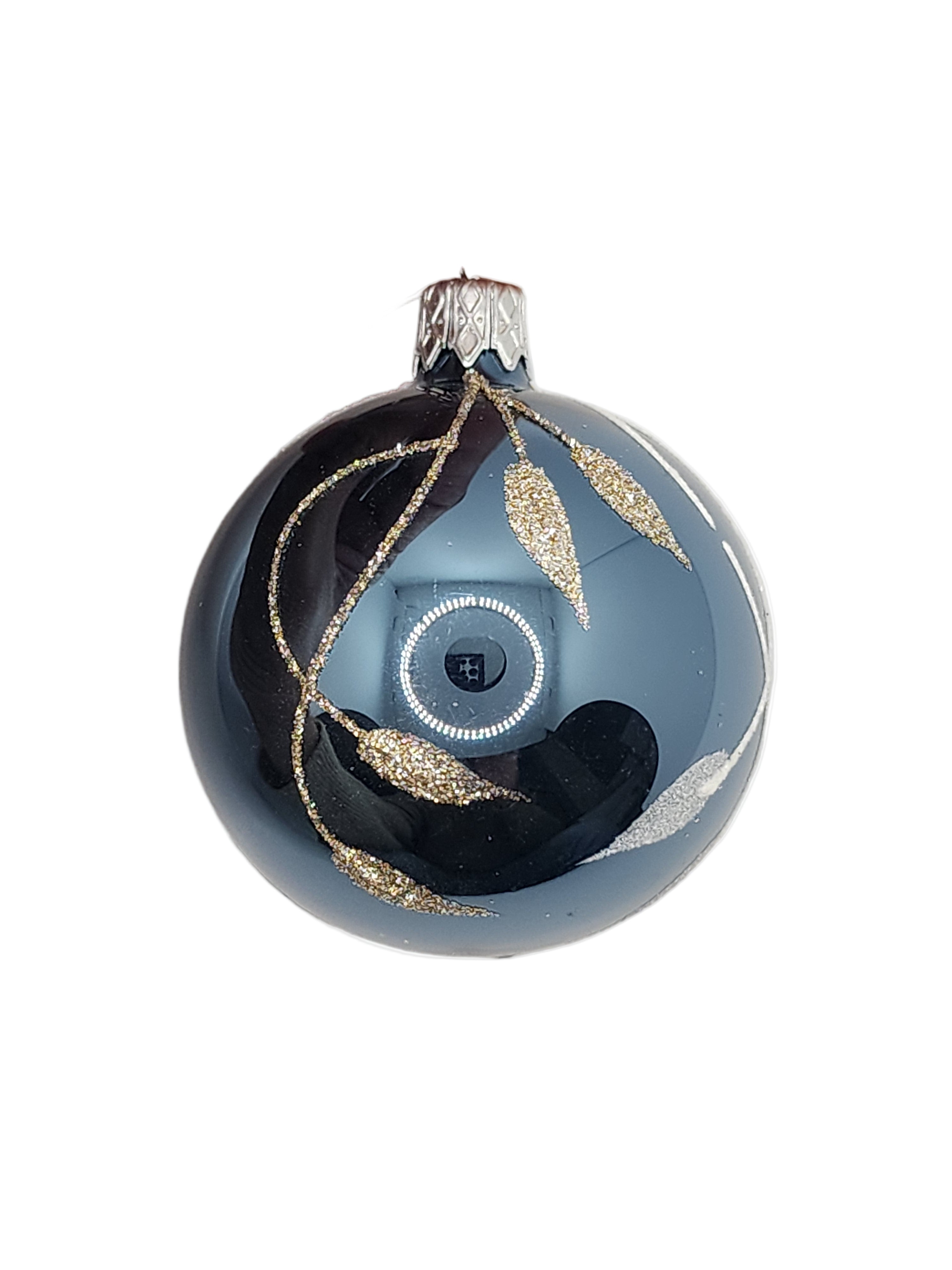 Baubles | Blue with Silver and Gold Pattern (H) – Edelglas